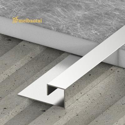 China 304 Stainless Steel Customized Profile Tile Trim with Mirror PVD Color Coating and 10FT Length for sale