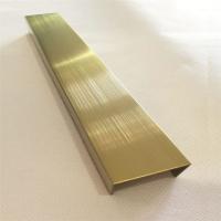 China PVD Gold Coated 304 Stainless Steel U Trim Decorative Tile Trim 10mm Width for sale