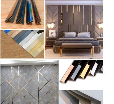 China JIS Standard 304 Stainless Steel U Profile Tile Trim with V Groove for Decorative Protection for sale