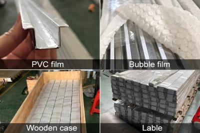 China 0.65mm Thickness Stainless Steel Tile Trim SS U V Profile Decorative With Color Platng for sale