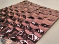 China Mirror Stamped Stainless Steel Sheet SS201 Pvd Color Coating  Embossed Plate for sale