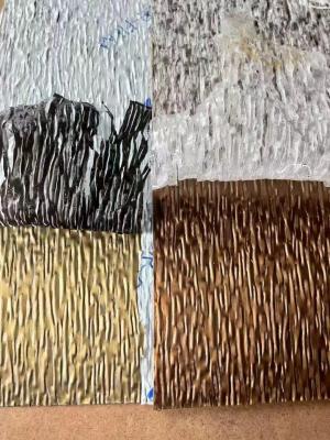 China Blue Gold Mixed Color Diamond Pattern Embossed Stainless Steel Sheet 4x8 Feet for Counter Decoration for sale