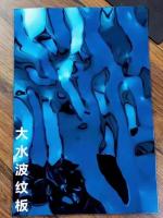 China Blue Mirror Water Ripple 304 Grade Sustainable Cold Rolled Stainless Steel Plate with 1.20mm Thickness for sale