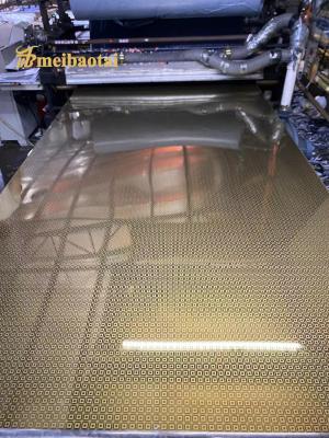 China Gold Mirror Etching Sustainable 8K Surface Cold Rolled Stainless Steel Sheet for Decorative Applications for sale