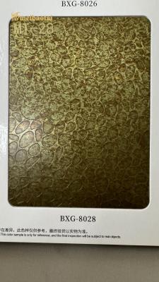 China Anti Copper Coating Four Feet Size Hairline Surface Treatment Decorative PVD Coated Stainless Steel Sheet for sale