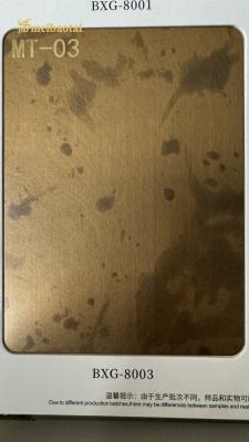 China New Style Hairline Bronze Color Stainless Steel Sheet Decoration Plate for sale