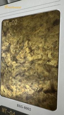 China SS201 304 0.8MM Imitation Brass Color Stainless Steel Sheet Decoration Hotel Plate for sale