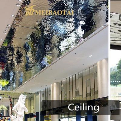 China Ss304 201 0.65mm Mirror Water Ripple Sheet Decoration Ceiling,wall for sale