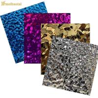 China Silver Mirror Finish Water Ripple Stainless Steel Sheet 1219x2438mm Size with 0.65mm Thickness for Decorative Use for sale