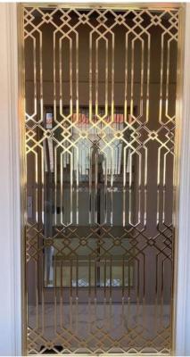 China Customizable Size Stainless Steel Room Divider with Laser Cutting and Rose Gold Coating for Hotels and Bars for sale