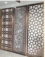 China Customizable Stainless Steel Room Divider With Elegant Pattern  Laser Cutting for sale