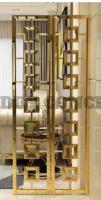 China Gold Mirror Stainless Steel Room Divider Decoration Screen For Indoor And Outdoor for sale