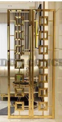 China Gold Mirror Stainless Steel Room Divider Decoration Screen For Indoor And Outdoor for sale