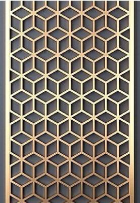 China ASTM Standard Stainless Steel Room Divider with Rose Gold Coating and 8mm Thickness for Hotel Projects for sale
