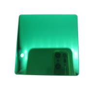 China PVD Green Mirror Stainless Steel Sheet 304/201 Grade EN Standard Decorative Sheet for sale