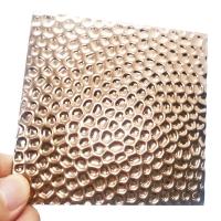China Rose Gold Mirror Honeycomb Stamped 304 Stainless Steel Sheet for Decorative Wall and Ceiling Applications for sale