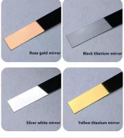 China DIN Standard Stainless Steel Adhesive Roll with PVD Color Coating for Easy to Clean Tile Trim for sale