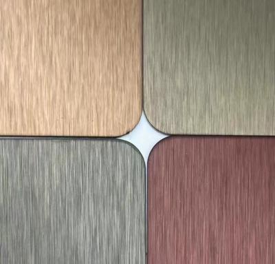 China Four Feet NO.4 Finished Hairline Stainless Steel Sheet 0.65mm Thickness SS Decorative Plate for sale