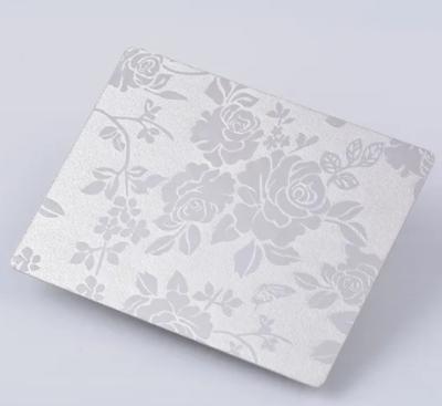 China Durable Ss304 Mirror Embossed Stainless Steel Sheet For Signage And Decorations for sale