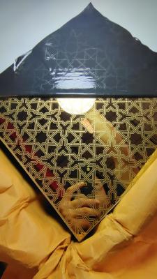 China Gold Mirror Finish Etched Stainless Steel Sheet 1.0mm Thickness 1219x2438mm Decoration Plate for sale