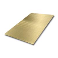 China Champagne Gold Hairline Stainless Steel Sheet with 0.65mm Thickness and Four Feet Size for Decorative Applications for sale