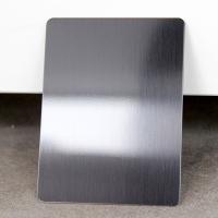 China Black Brushed Hairline Stainless Steel Sheet 0.55mm Thickness with Anti-fingerprint Coating for sale