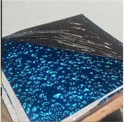 China 0.65mm Thickness PVD Color Coated Water Ripple Stainless Steel Sheet in 1219x2438mm Size for Interior and Architectural Design for sale