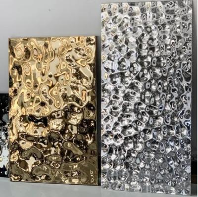 China PVD Color Coated Water Ripple Stainless Steel Sheet with 0.65mm Thickness and ASTM Standard for Decorative Applications for sale