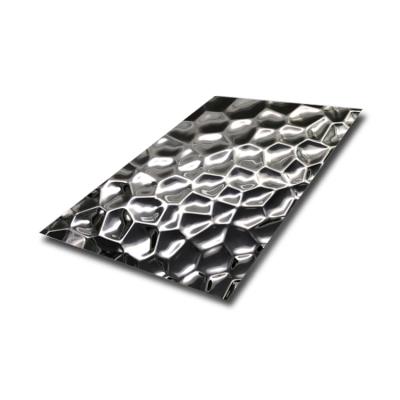 China Hammer Textured Black Mirror Grade 201 Embossed Stainless Steel Sheet for Decorative Applications for sale