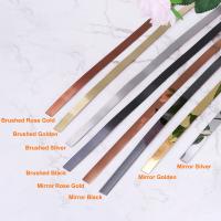 China Rose Gold Mirror Stainless Steel Adhesive Roll SS Tape with PVD Color Coating and 201 Grade for sale