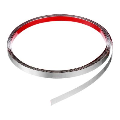 China Mirror Surface Hairline Finish PVD Color Coating Stainless Steel Adhesive Roll Flat Trim for Tile Edges for sale