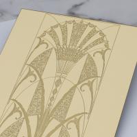China Gold Mirror Finish 304 Stainless Steel Etched Sheet 1219x3048mm for Decorative Applications for sale