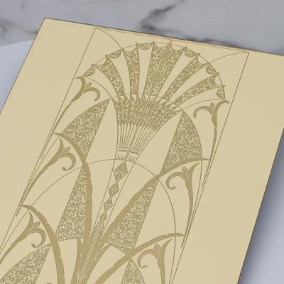 China Gold Mirror Finish 304 Stainless Steel Etched Sheet 1219x3048mm for Decorative Applications for sale