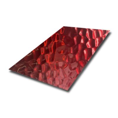 China Honeycomb Design China Red 304 Stainless Steel Sheet - Decorative Stamped PVD Color Coated for sale
