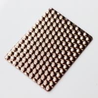China Rose Gold PVD Coated Embossed Stainless Steel Sheet with 0.85mm Thickness and Mirror Surface Finish for sale
