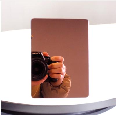 China Rose Gold Mirror Finish 304 Grade PVD Coated Stainless Steel Decorative Plate for sale