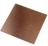 China Rose Gold Mirror Embossed Stainless Steel Sheet Grade 201 with 0.85mm Thickness for Decorative Use for sale