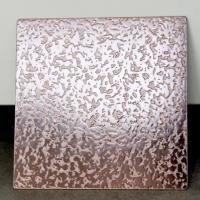 China Rose Gold Embossed Stainless Steel Sheet with 0.85mm Thickness and Mirror Surface for Decoration for sale