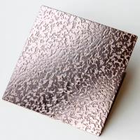 China Rose Gold Color 0.85mm Thickness Mirror Surface Embossed Stainless Steel Sheet for Decorative Wall Panel for sale