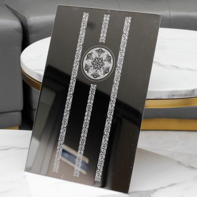 China Super Mirror Finish 304 Grade Etched Stainless Steel Sheet in 1219x3048mm Size for Decorative Applications for sale