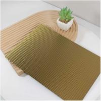 China Gold Color 0.85mm Thickness Mirror Surface Embossed Stainless Steel Sheet for Decorative Wall for sale
