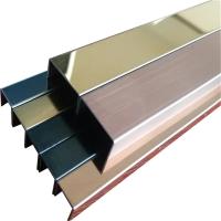 China 304 Stainless Steel U Profile Tile Trim with PVD Color Coating for Interior and Exterior Use for sale