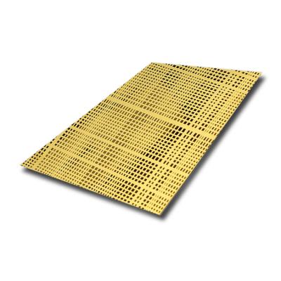 China Super Mirror Finish Gold PVD Etched Stainless Steel Sheet 1219x3048mm for Decorative Applications for sale