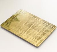 China Gold Mirror Finish 304 Stainless Steel Etched Sheet Decoration Plate 1219x2438mm Size for sale