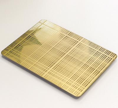China Gold Mirror Finish 304 Stainless Steel Etched Sheet Decoration Plate 1219x2438mm Size for sale