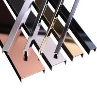China Anti-fingerprint PVD Color Coated 0.65mm Stainless Steel U Tile Trim for Decorative Wall Edging for sale