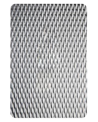 China Silver Mirror Finish Grade 201 Embossed Stainless Steel Sheet 0.85mm Thickness for Wall Decoration for sale