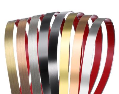 China PVD Color Coated Stainless Steel Strip Peel And Stick Strip - Corrosion Resistant and Easy to Clean Tile Trim for sale