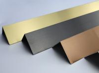 China Black Mirror Hairline Stainless Steel L V Tile Trim with Anti Finger Print for Decorative Wall for sale