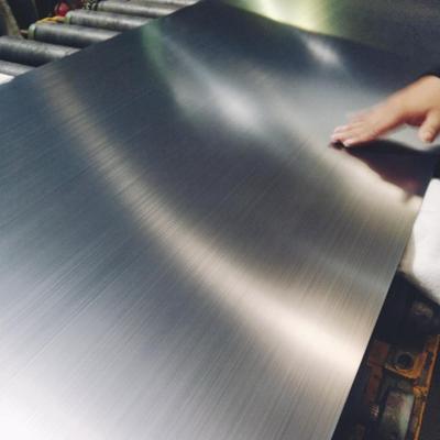 China Silver Hairline Stainless Steel Sheet Four Feet Metal Plate for sale